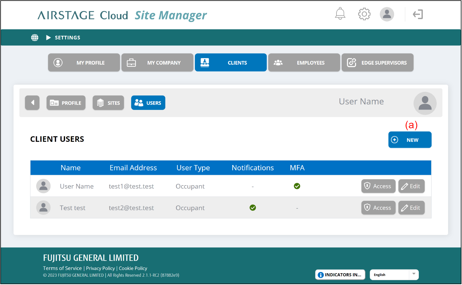 Add client user
