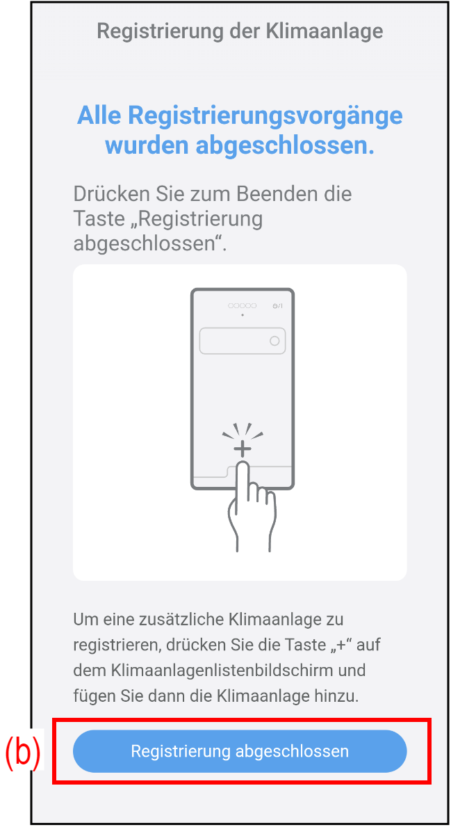 REGISTRIERUNG DER KLIMAANLAGE