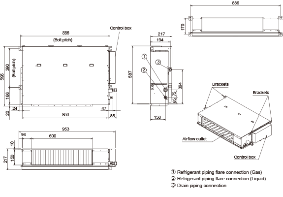 VRF Systems Indoor Unit Floor : ARXB18GALH - GENERAL